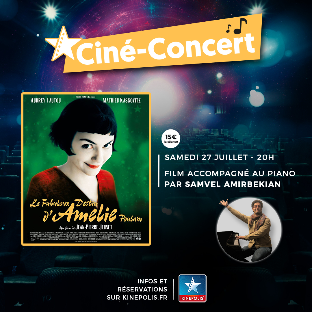 Ciné Concert : le Fabuleux destin d’Amélie Poulain au Kinépolis | Les ...